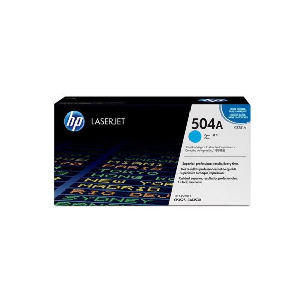 Genuine HP 504A Cyan LaserJet Toner Cartridge CE252A) - Infinity Toner ...